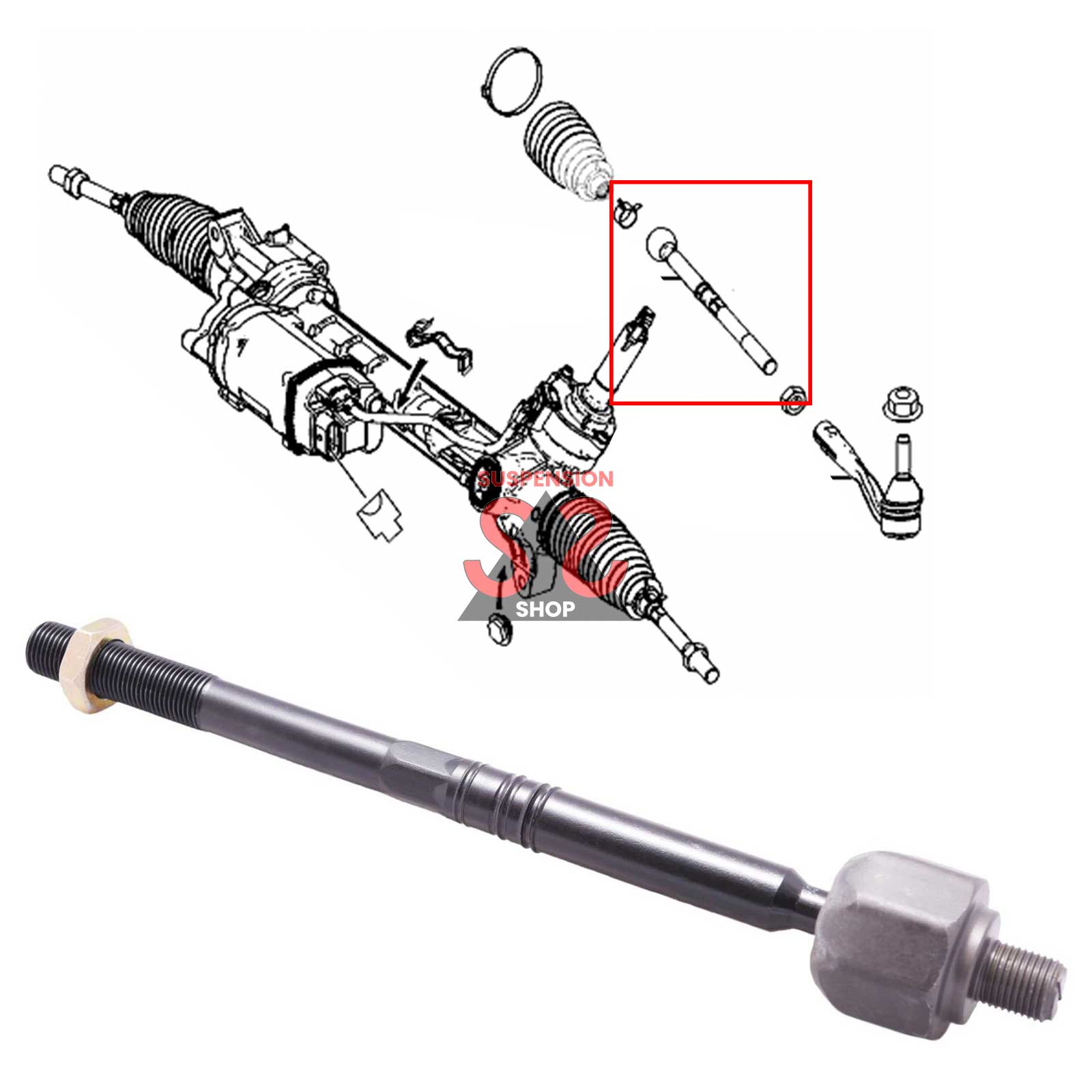 Front Axle Inner Tie Rod Suit MERCEDES-BENZ GLS 500 4-matic (166.873) GLS | eBay