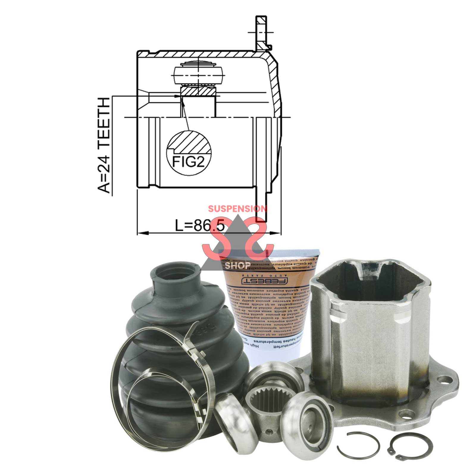 Transmission Sided Joint Kit, Drive Shaft Suit AUDI A5 2.0 TFSI A5 Convertible | eBay