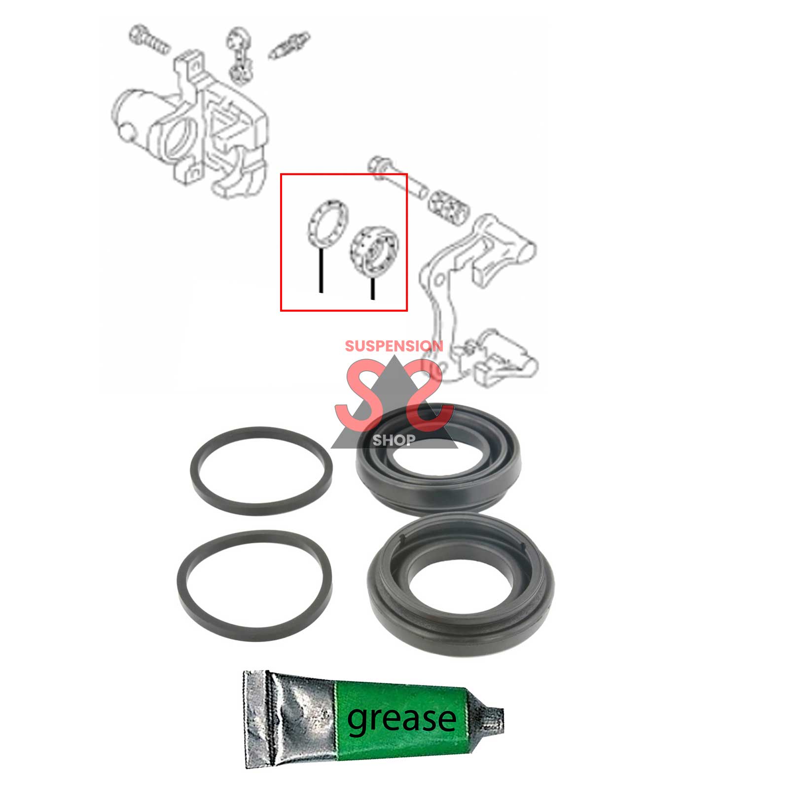 Rear Axle Repair Kit, Brake Caliper Suit AUDI A6 2.8 FSI quattro A6 C7 (4G2, | eBay