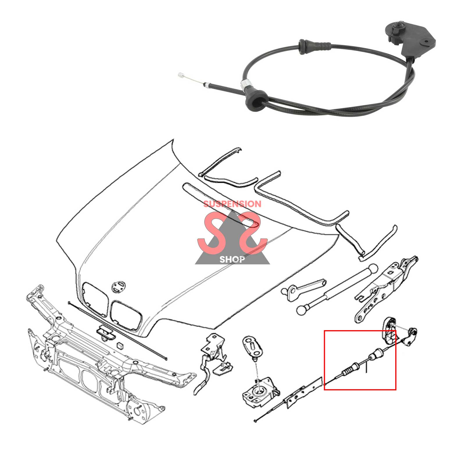 Bonnet Cable Suit BMW 3 Series 323 Ci 3 Coupe (E46) | eBay