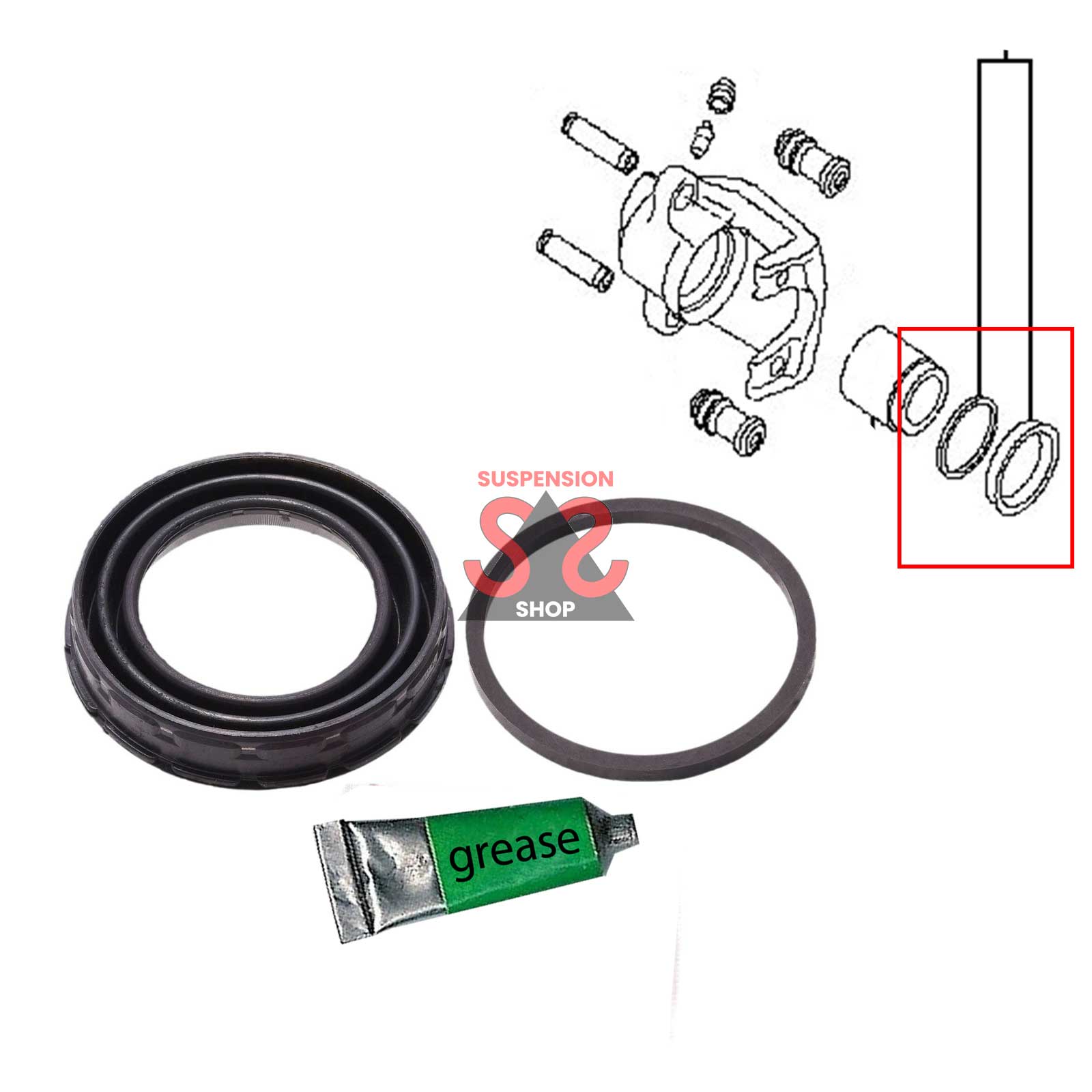 Rear Axle Repair Kit, Brake Caliper Suit JEEP Grand Cherokee Iii (Wh, Wk) 5.7 | eBay