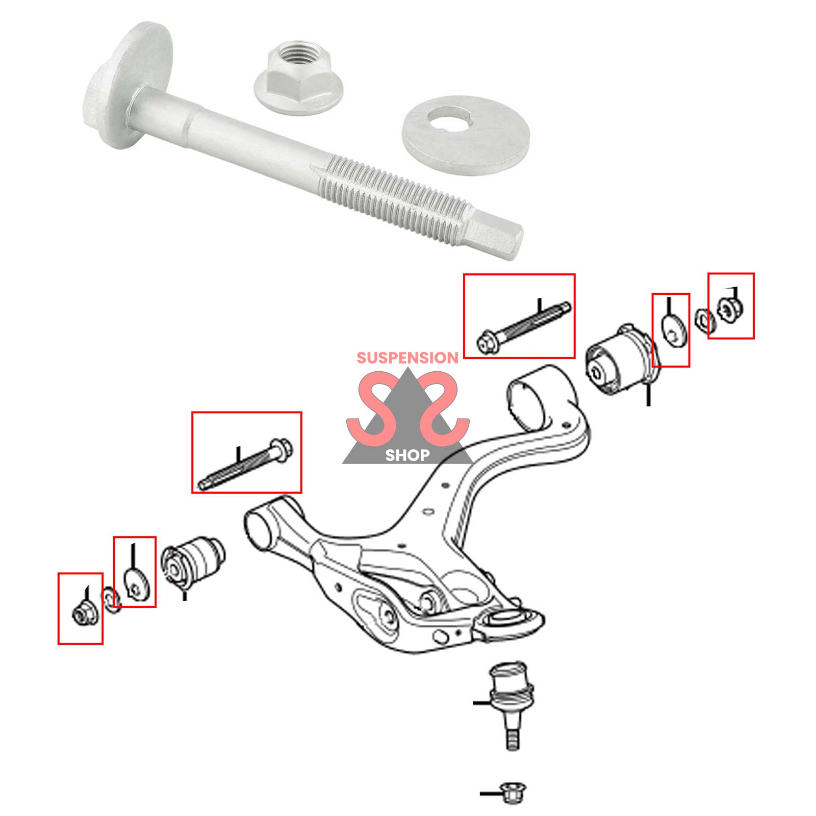Camber Correction Screw Suit LAND ROVER Discovery 2.7 TD 4x4 DISCOVERY ...