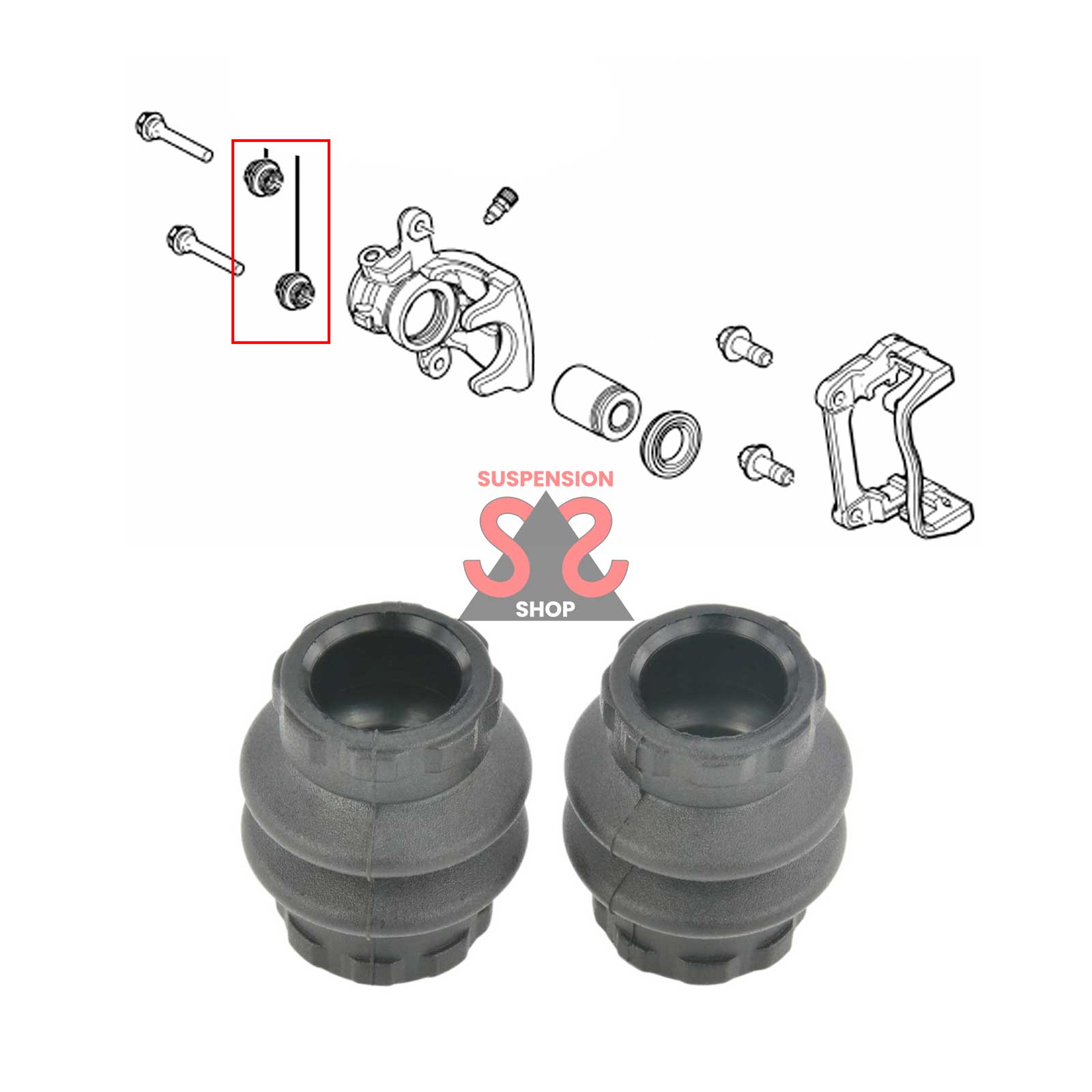 Rear Axle Both Sides Bellow, Brake Caliper Guide Suit VW Multivan T5 (7Hm, 7Hn, | eBay